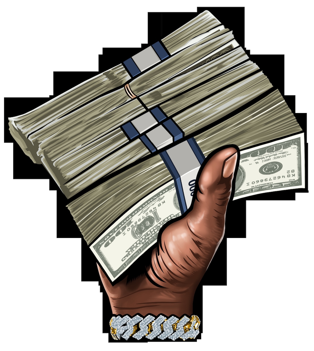 New MONEY IN HAND Pt. 2 Cash Stacks Held by Hustler Gangster Cream ...