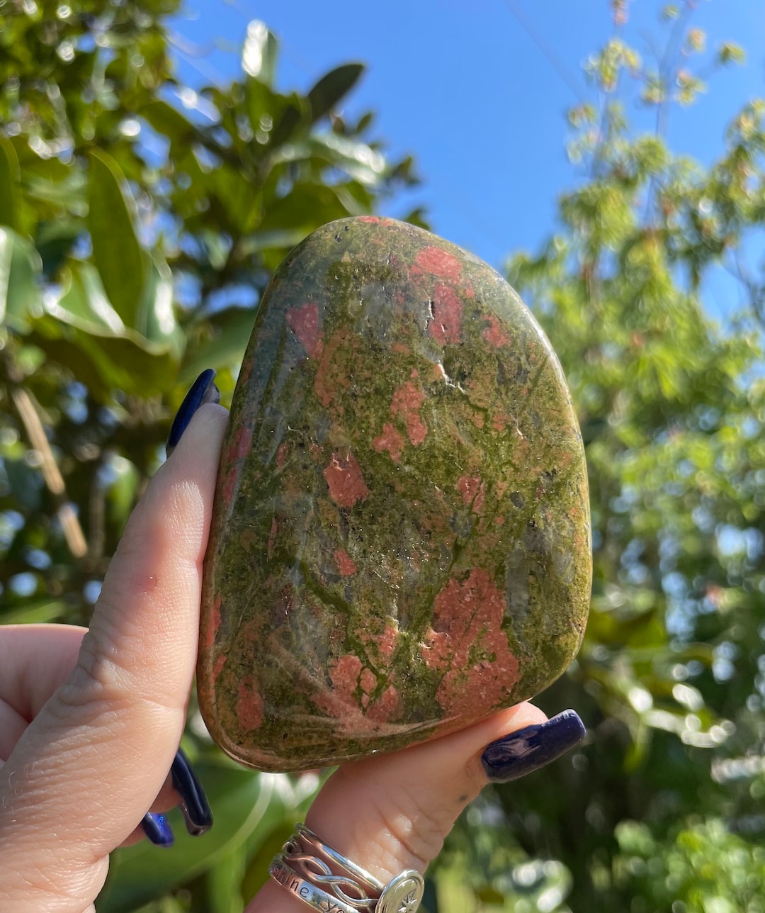 Unakite Power Stone, Unakite Palm Stone - Etsy