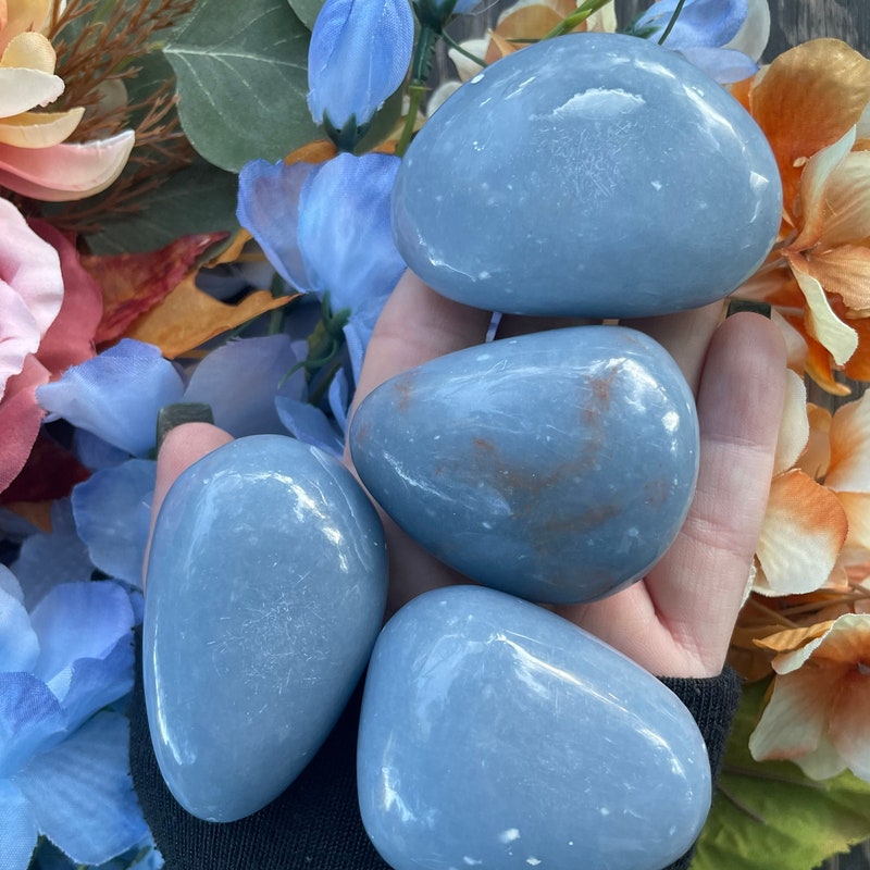 Angelite Stone - Etsy