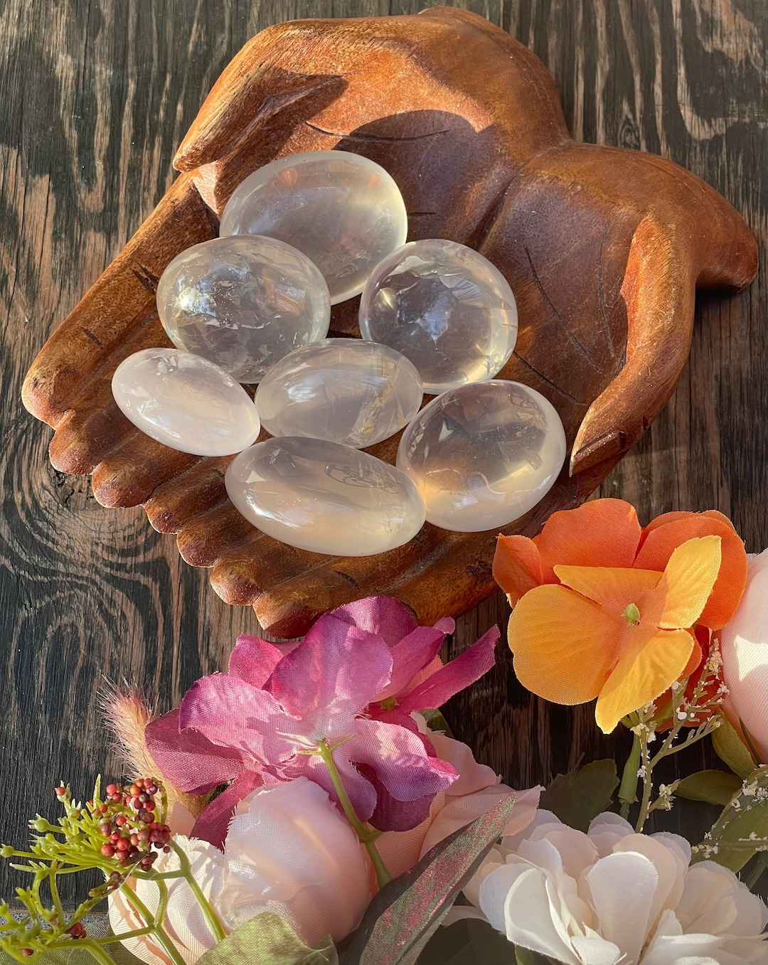 Girasol Quartz, Girasol Palm Stone - Etsy