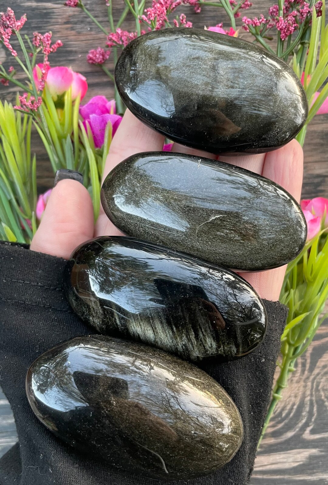 Gold Sheen Palm Stone, Gold Sheen Obsidian - Etsy