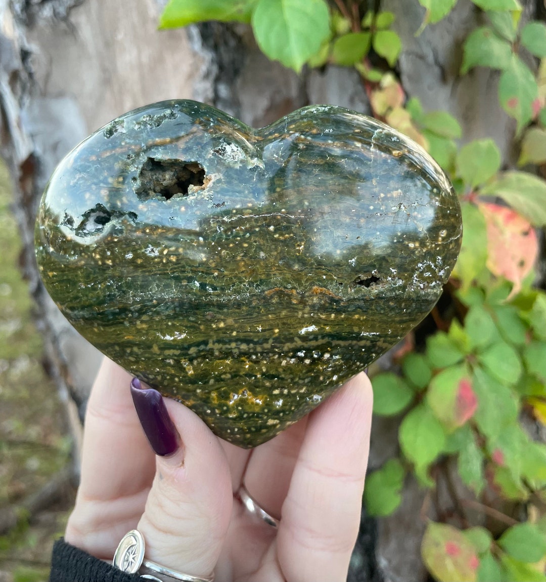 Ocean Jasper Heart, Ocean Jasper - Etsy