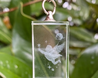 Angel Glass Keychain - Etsy