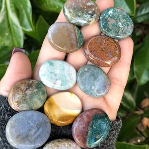 Ocean Jasper Coin, Ocean Jasper Pocket Stone, Qty. 1 - Etsy