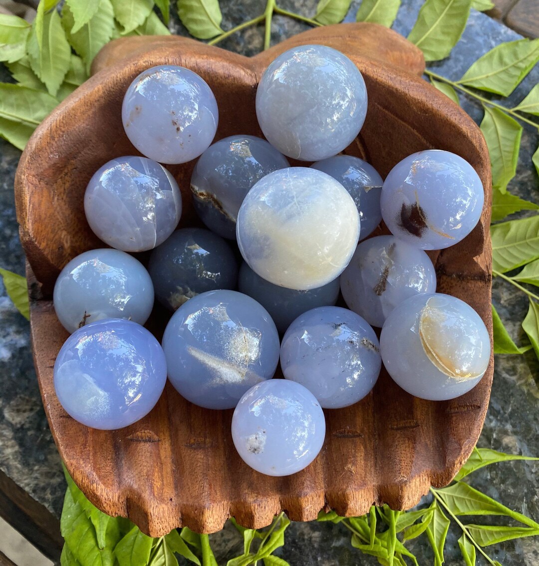 Blue Chalcedony Sphere, Blue Chalcedony, Qty. 1 - Etsy