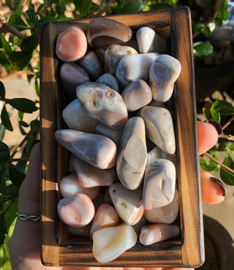 Pink Botswana Agate Pink Botswana Agate Tumble Crystal | Etsy Pink Botswana Agate Pink Botswana Agate Tumble Crystal | Etsy