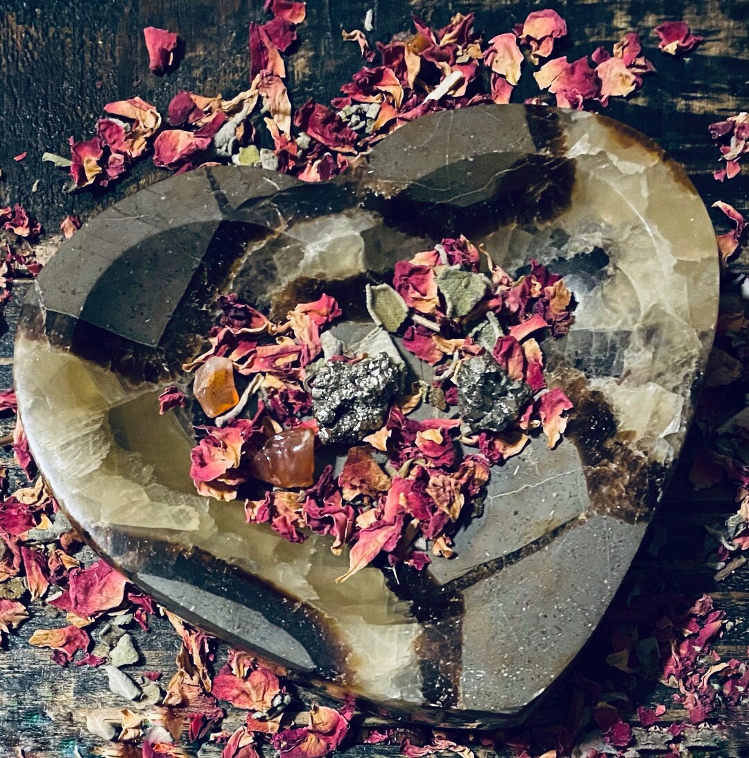Septarian, Septarian Bowl, Septarian Heart Bowl - Etsy