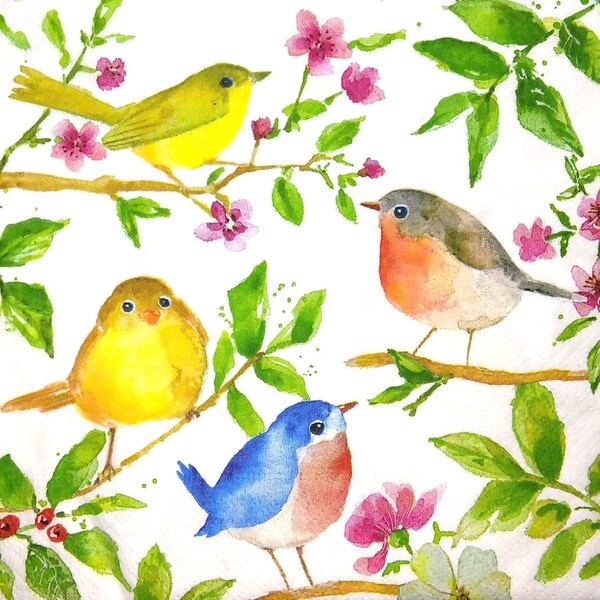 Decoupage Birds - Etsy