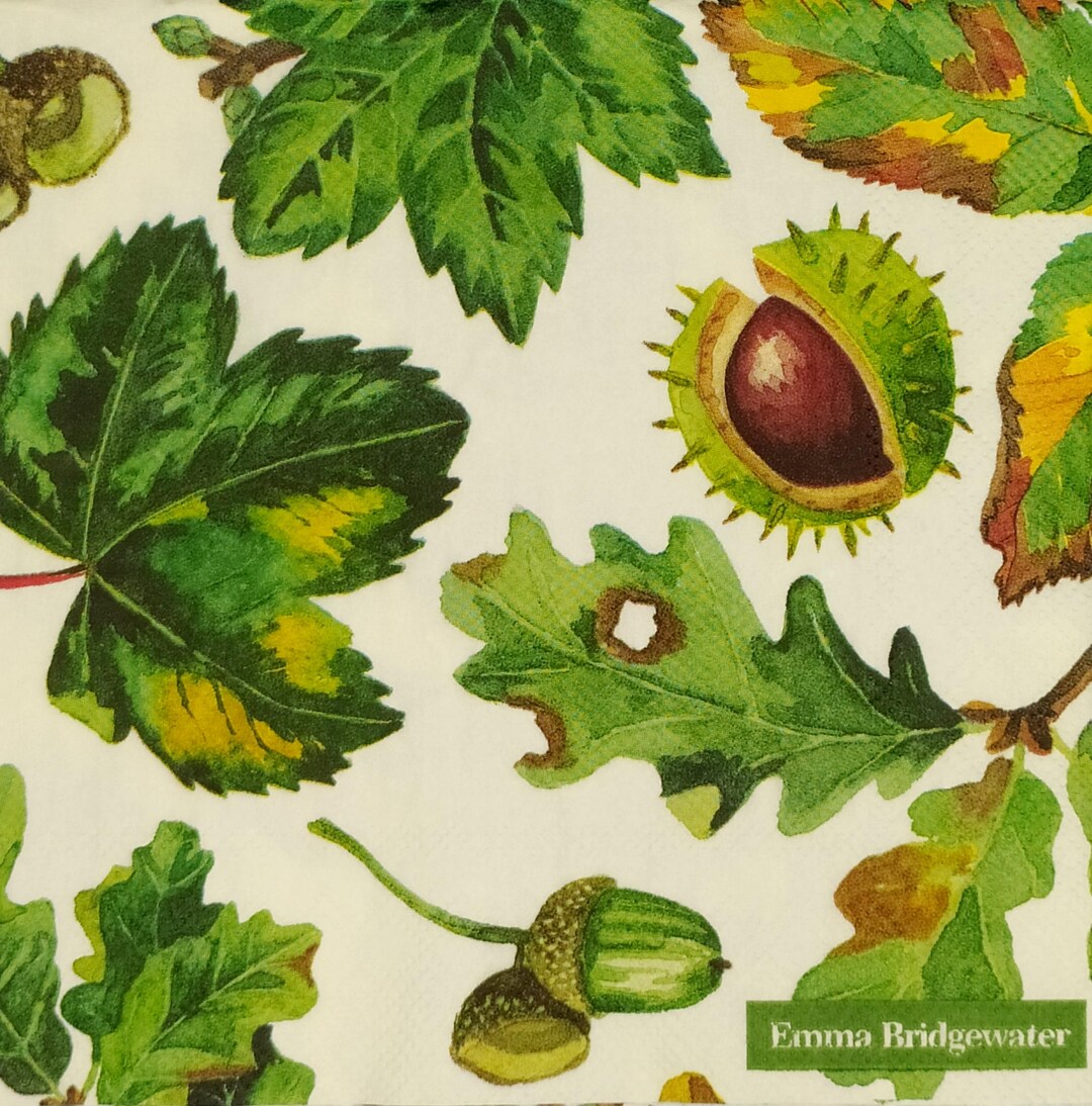 U096 3 Piece of Single Paper Napkins for Decoupage, Craft Tissue, Green ...