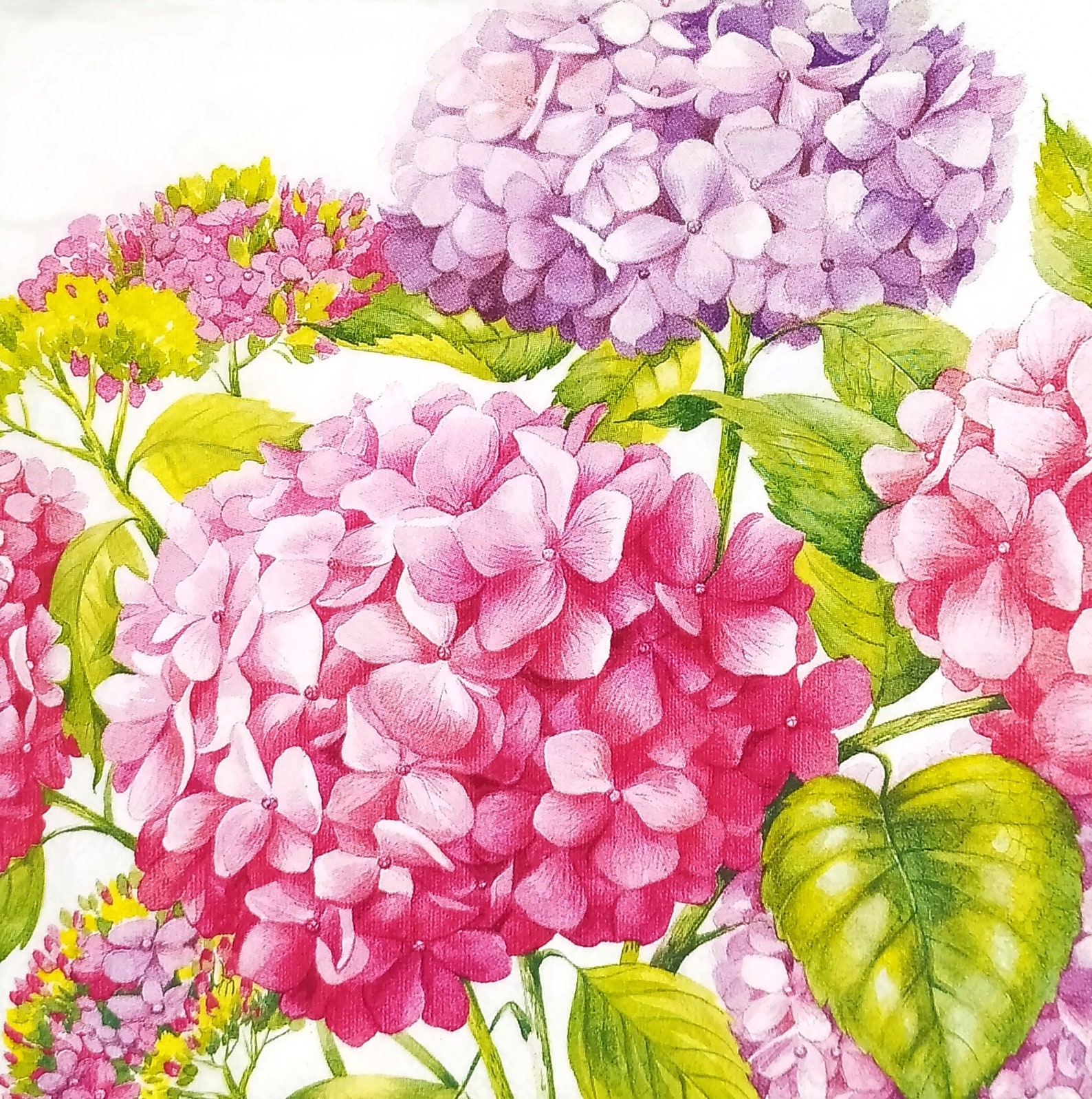 R122 3 Pieces of Single Paper Napkins for Decoupage, Craft Tissue, Pink ...