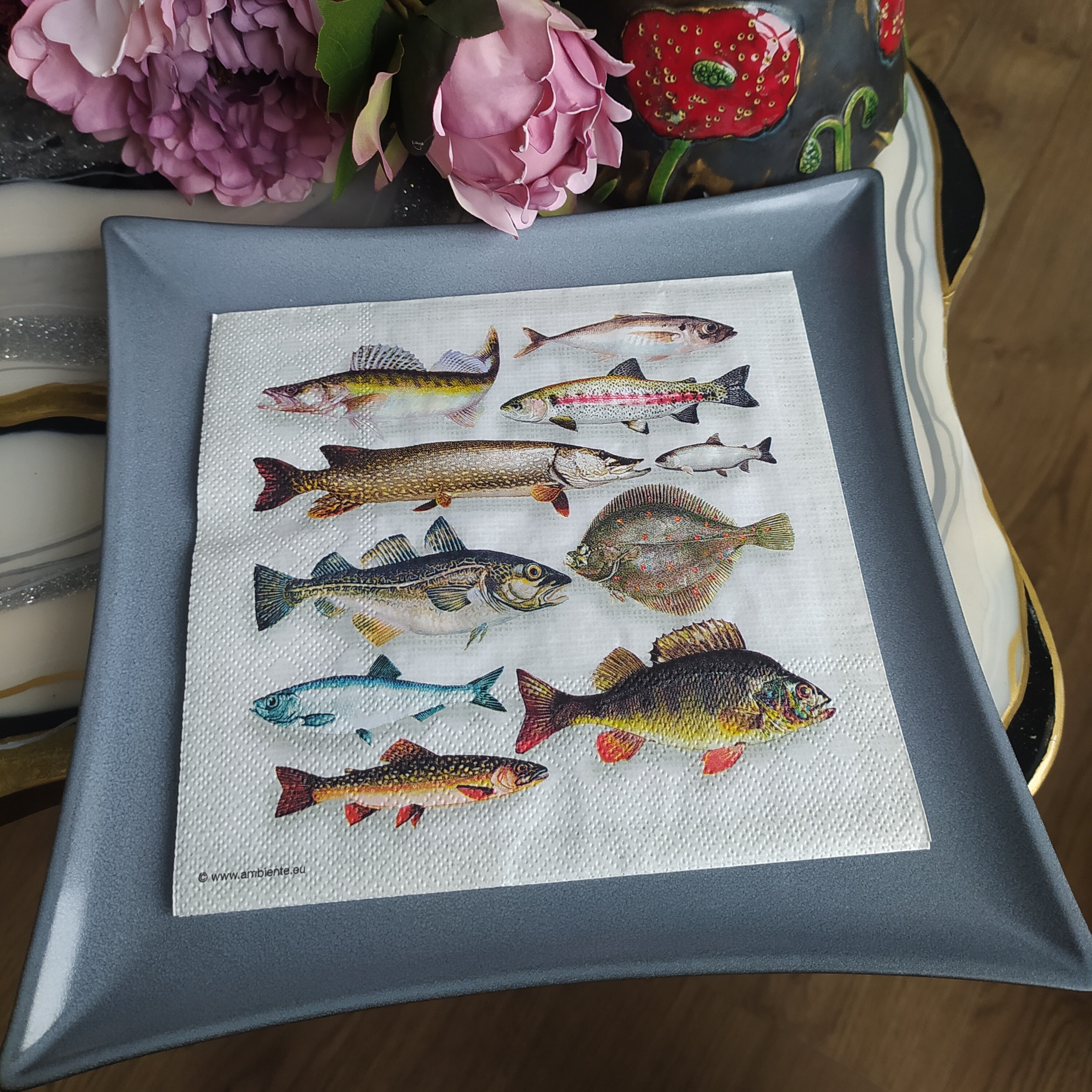 T055# 3 Pieces of Single Paper Napkins for Decoupage, Craft Tissue ...