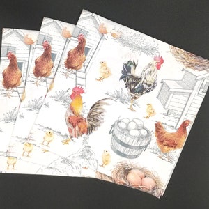 S542# 3 Pieces of SMALL Single Paper Napkins for Decoupage, Craft ...