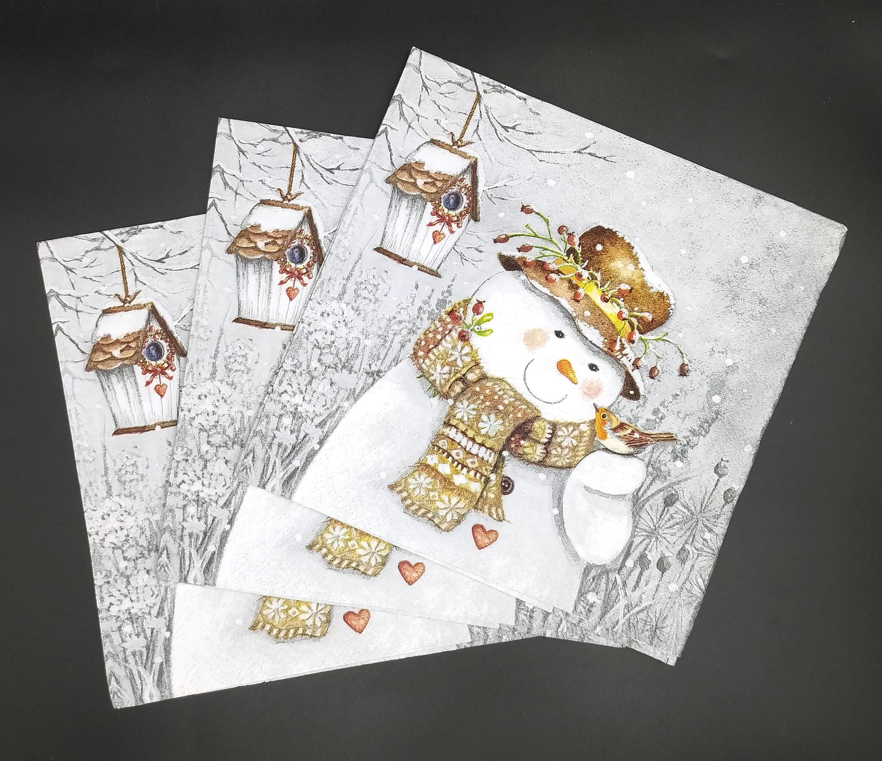 S114# 3 Pieces of SMALL Single Paper Napkins for Decoupage, Craft ...