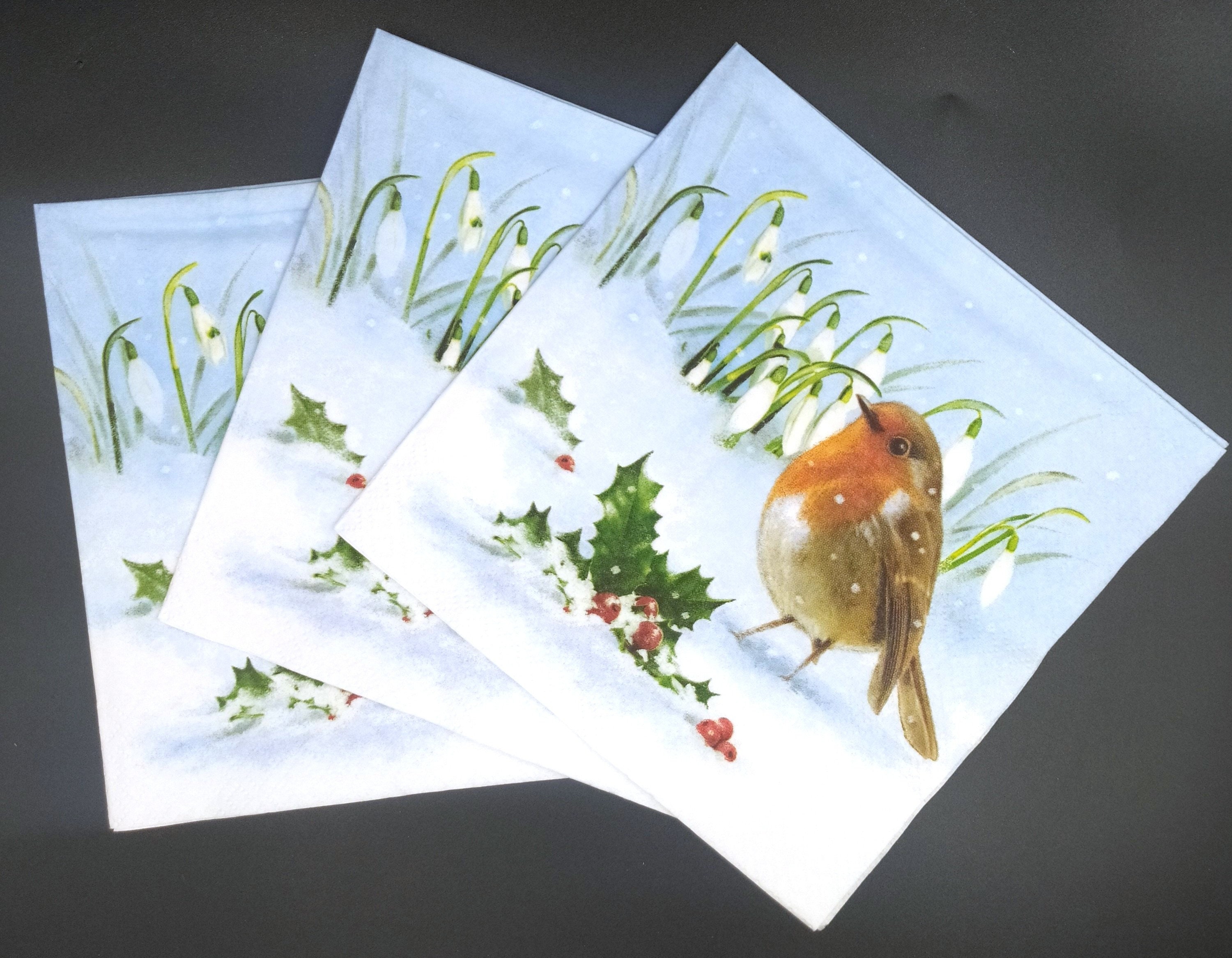 Q339# 3 Pieces of Single Paper Napkins for Decoupage, Craft Tissue ...