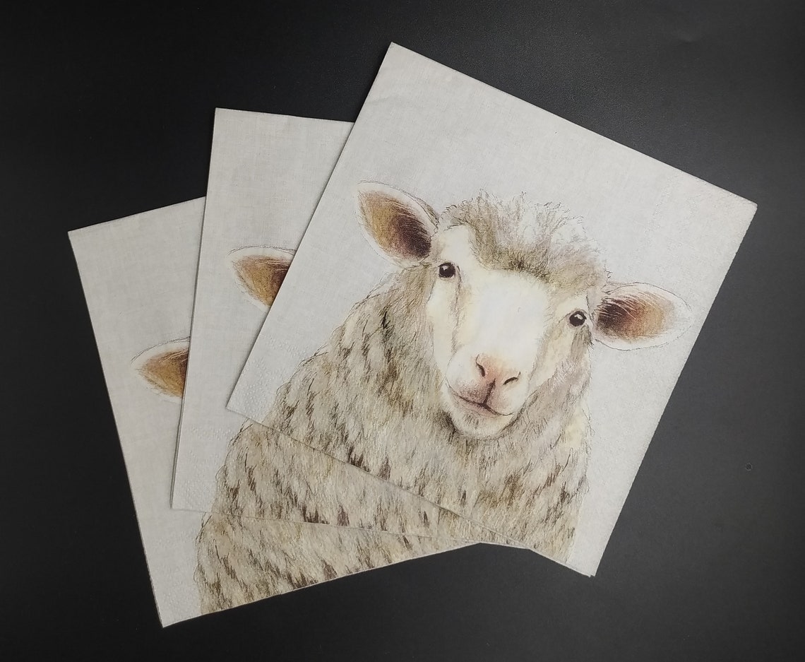 T510# 3 Pieces of Single Paper Napkins for Decoupage, Craft Tissue ...