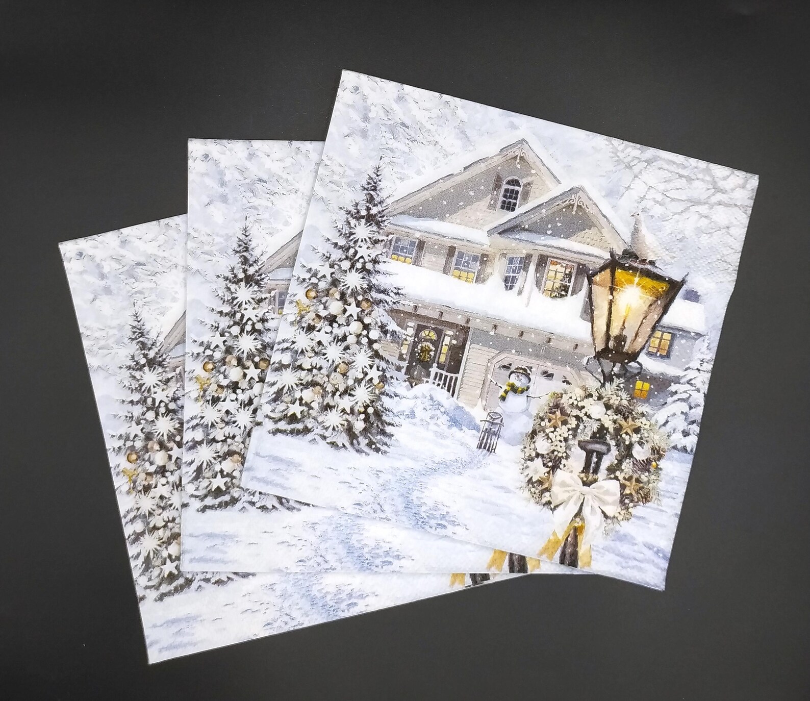 T795# 3 Pieces of Single Paper Napkins for Decoupage, Craft Tissue ...