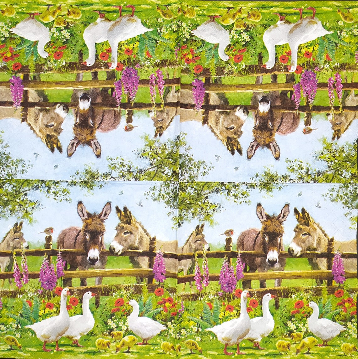 P114# 3 Pieces of Single Paper Napkins for Decoupage, Craft Tissue ...
