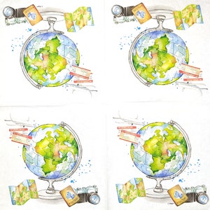 P052# 3 Pieces of Single Paper Napkins for Decoupage, Craft Tissue ...