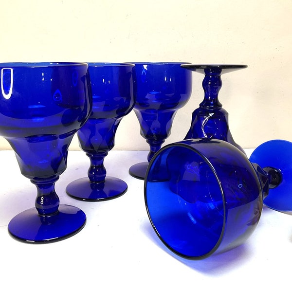 Blue Drinking Goblets - Etsy