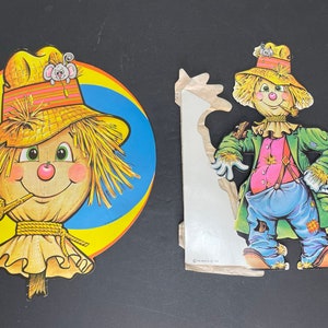 Vintage Beistle Halloween Die Cuts - Set of 2 - Scarecrow Wall Hanging ...