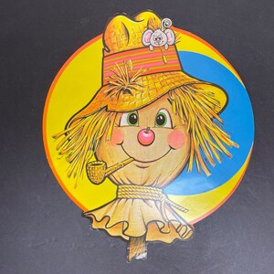 Vintage Beistle Halloween Die Cuts - Set of 2 - Scarecrow Wall Hanging ...