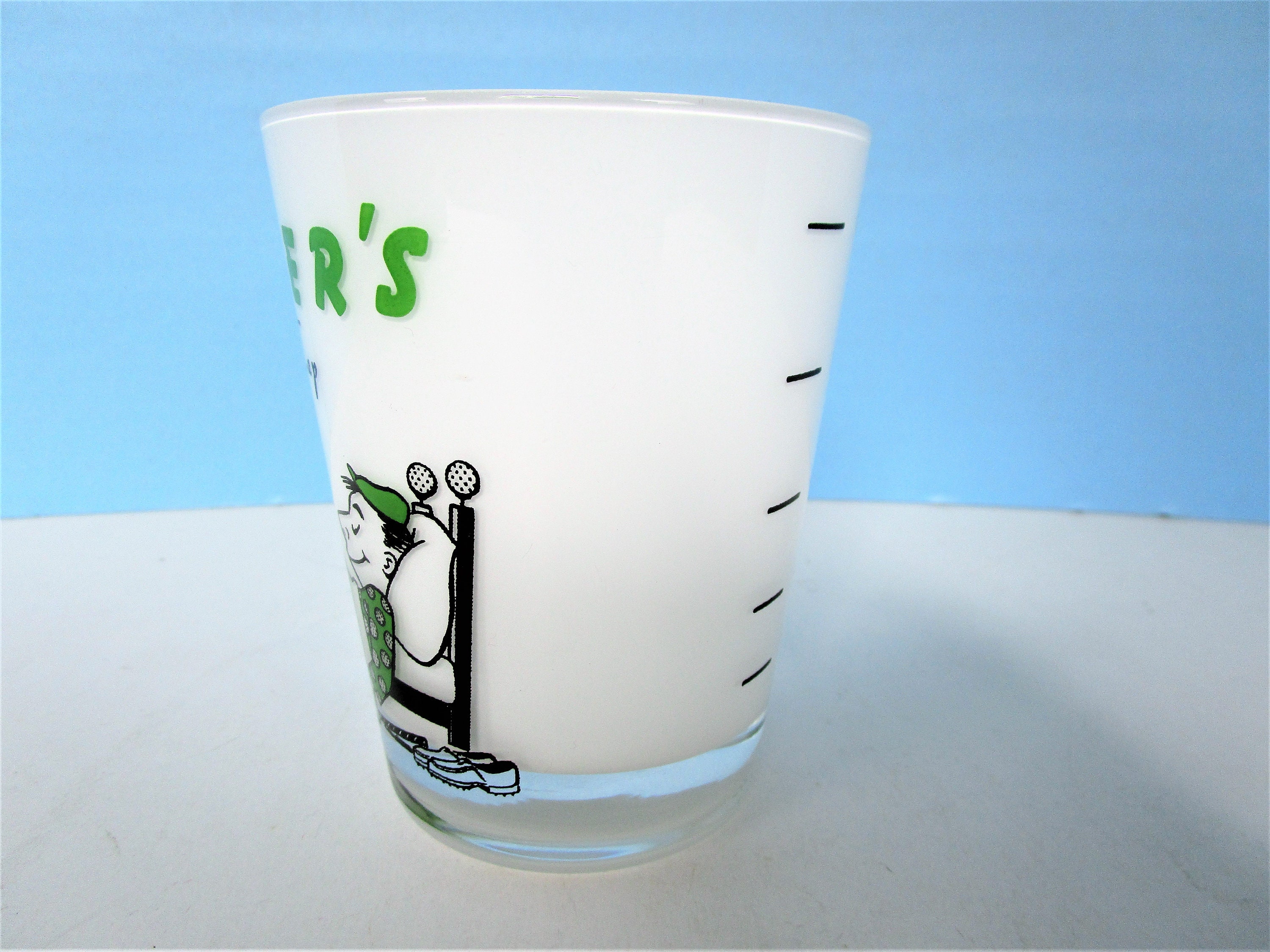 Vintage Golfers Nite Cap Bar Measuring Glass Highball | Etsy