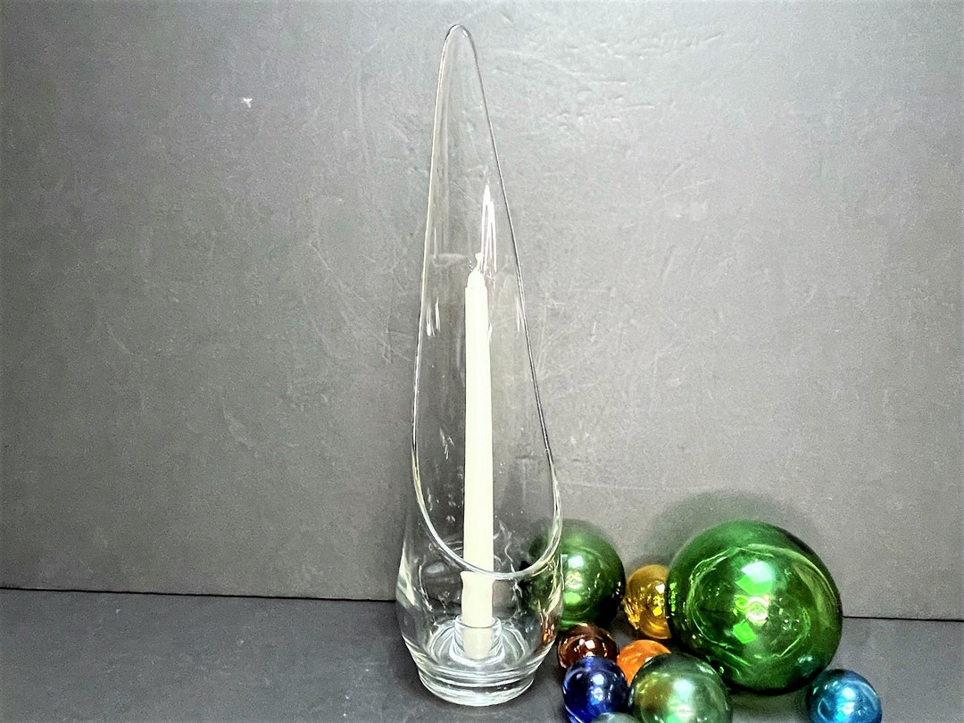 Vintage Mid Century Viking Taper Glow Art Glass / Swung Stretch Glass ...