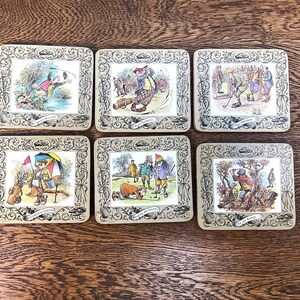 Vintage Humorous Golf Themed Drink Coasters - Set of 6 - Golf Cartoon ...