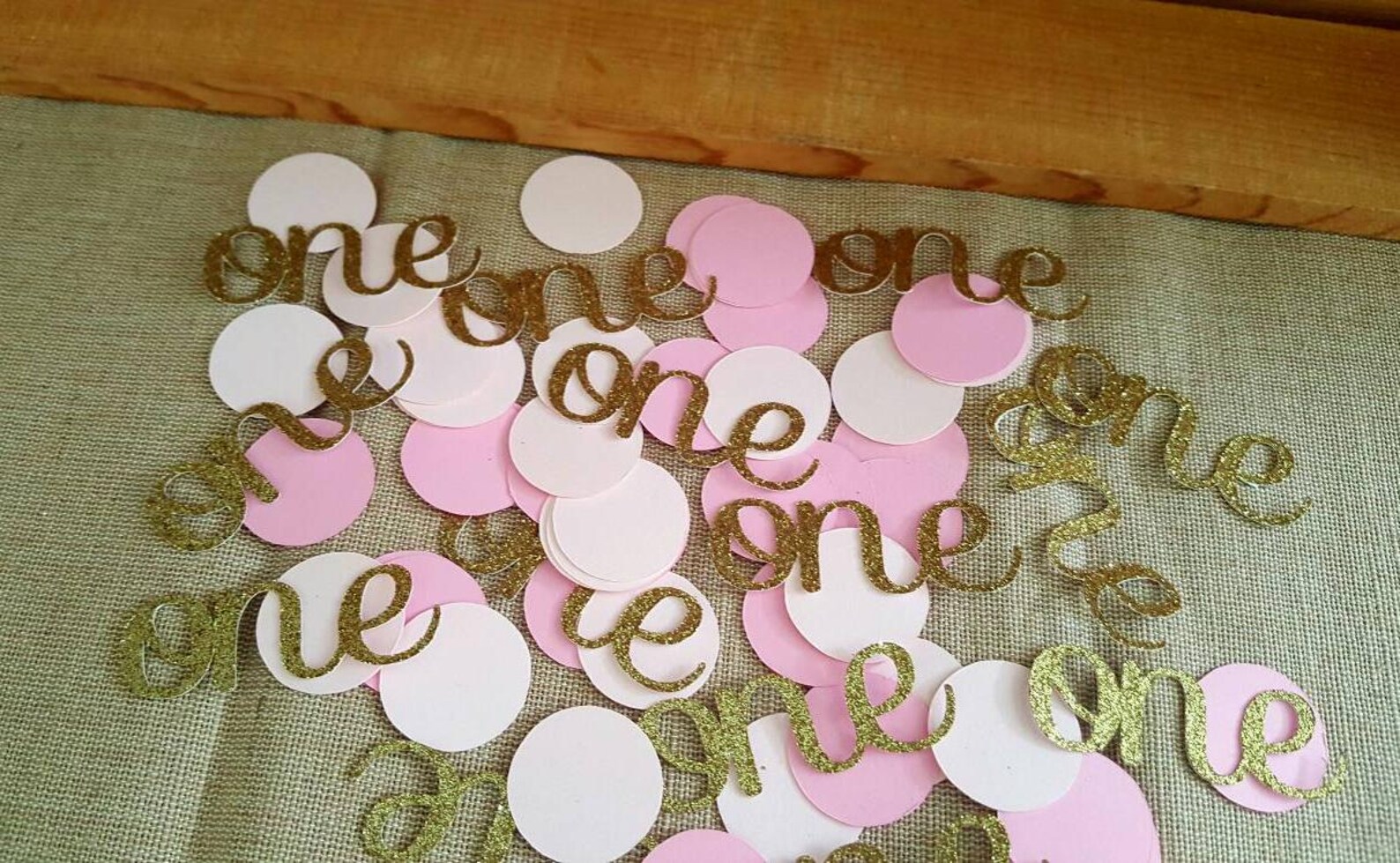 125 Piece "one" Confetti, Girls 1st Birthday, Birthday Confetti, 1st ...
