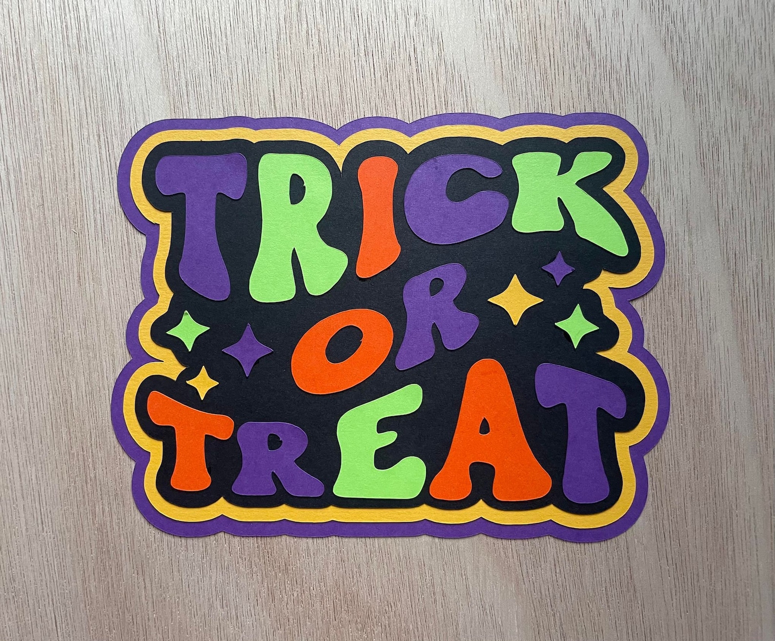 Trick or Treat Title, Halloween Title Scrapbook, Die Cut, Paper ...