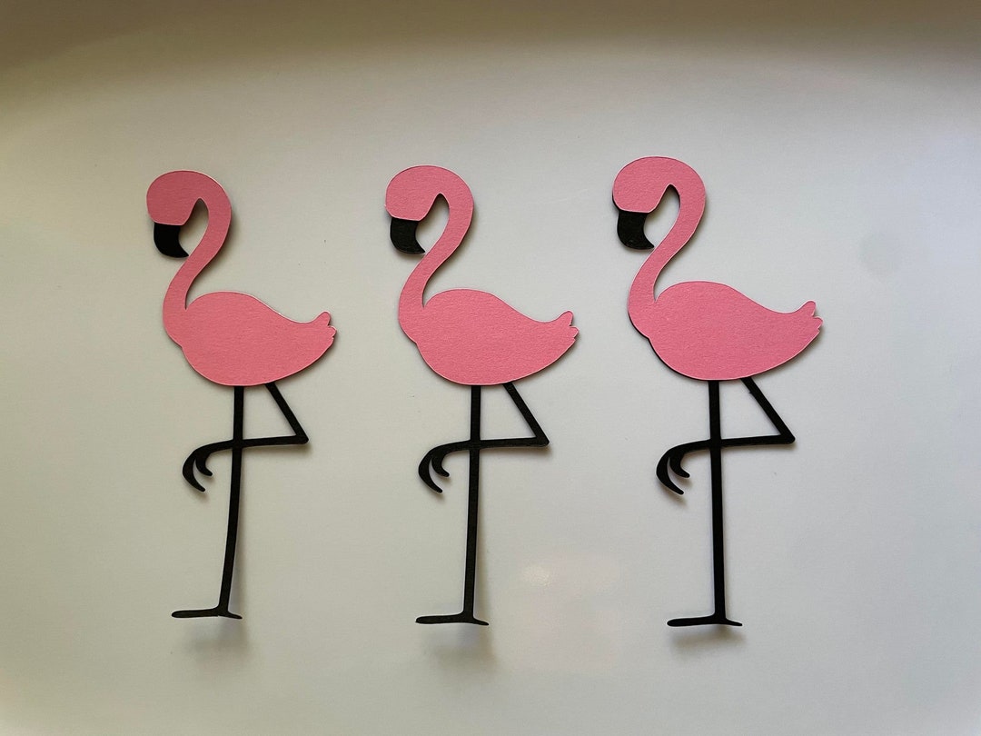 Flamingo Die Cut Set of 3 - Etsy