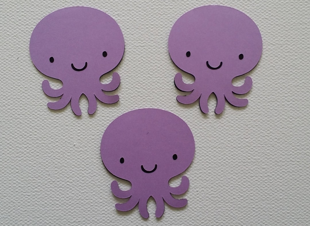 Octopus Die Cut Set of 3 - Etsy