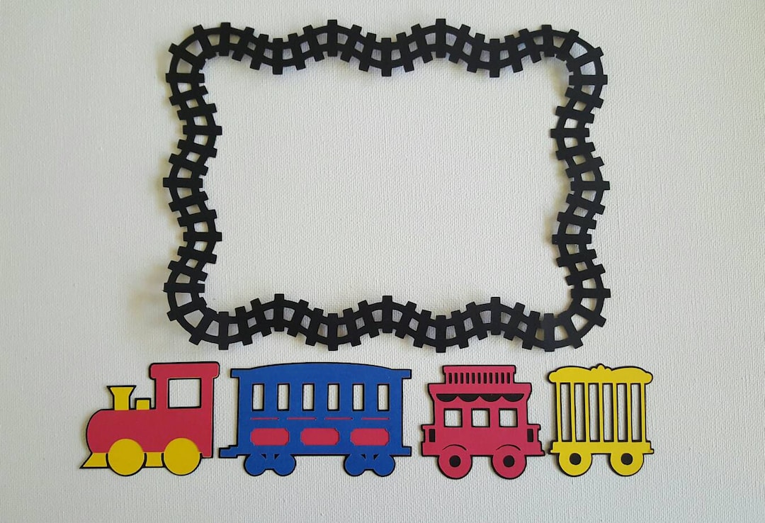 Train With Railroad Track Die Cut Set - Etsy
