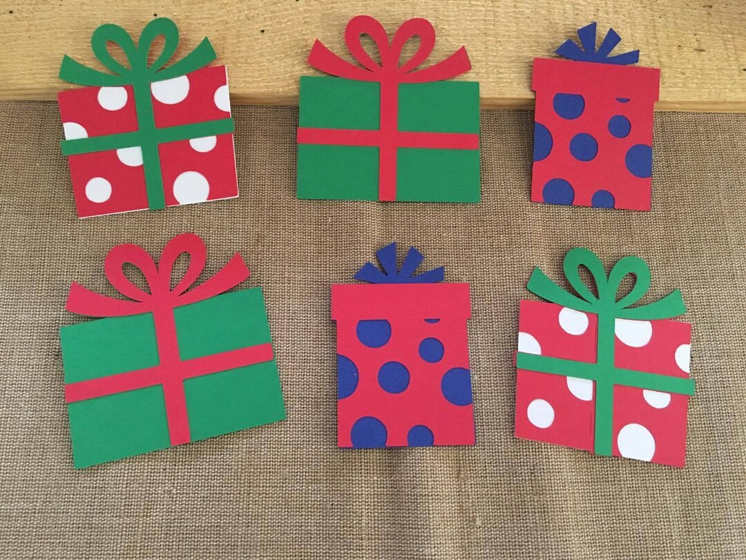 Christmas Present Die Cut Set of 6 - Etsy