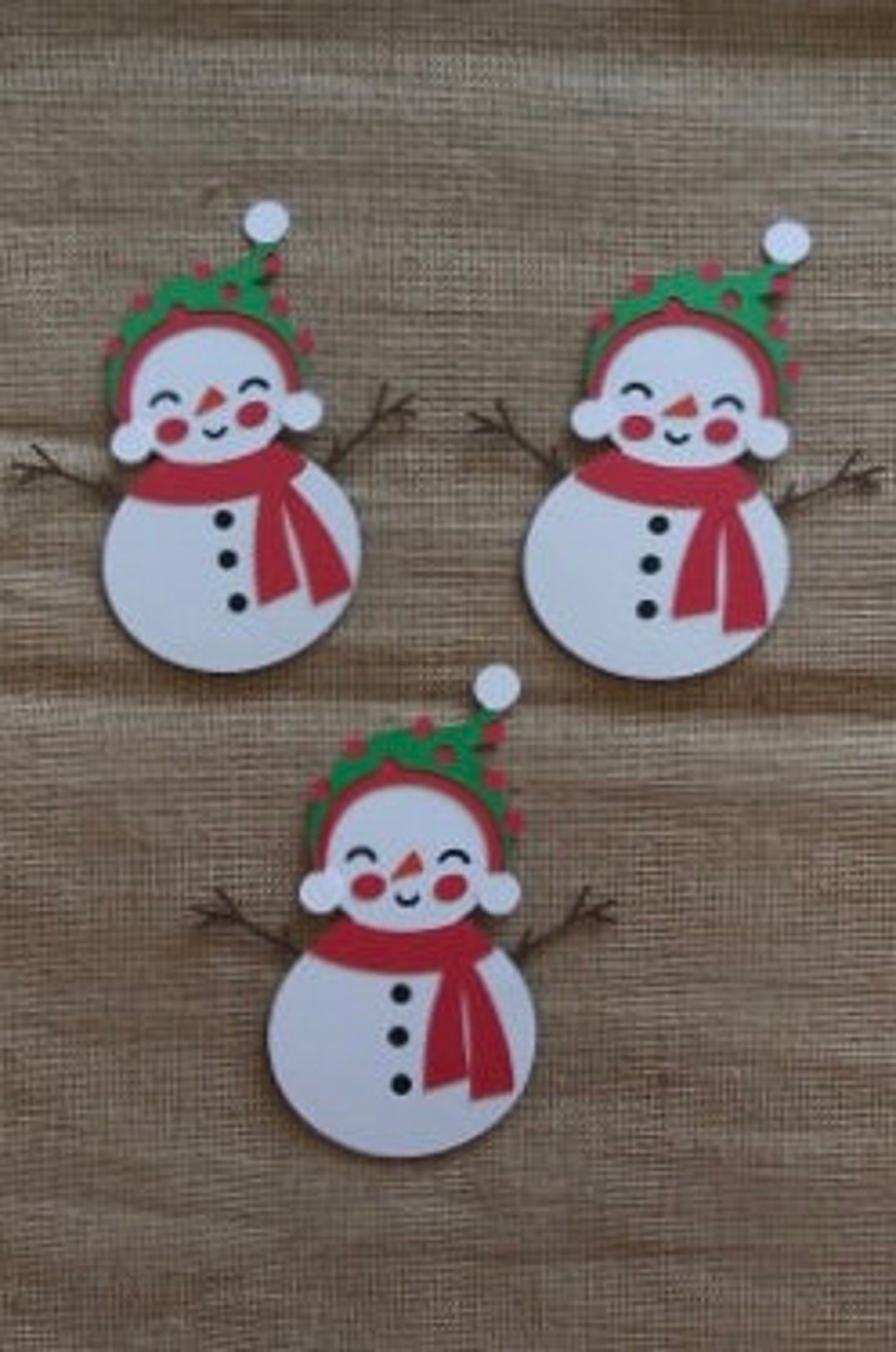Snowman Die Cut Set of 3, Christmas Die Cuts, Snowman Die Cuts - Etsy
