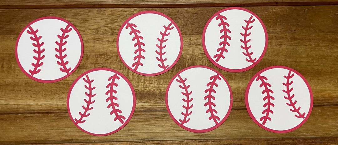 Baseball Die Cut Set of 6 - Etsy