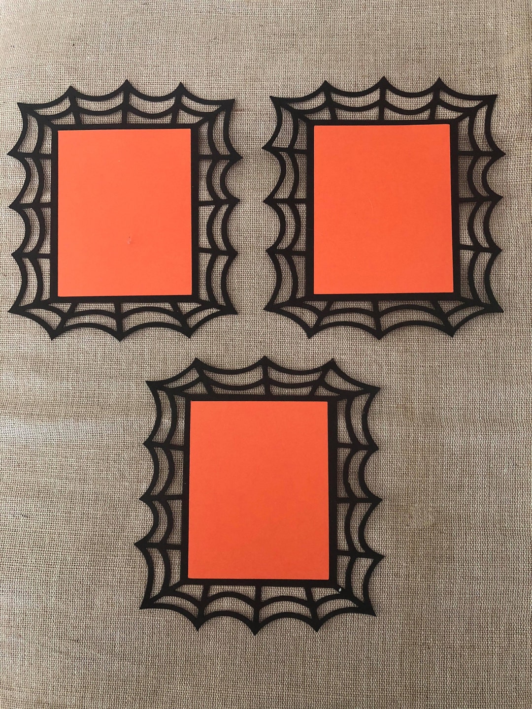 Halloween Frames Set of 3, Spider Frames, Scrapbooking, Die Cuts ...