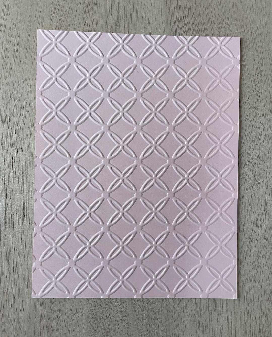 Set of 5 Embossed Diamond Grid Design Cards, Card Making, Embossed ...