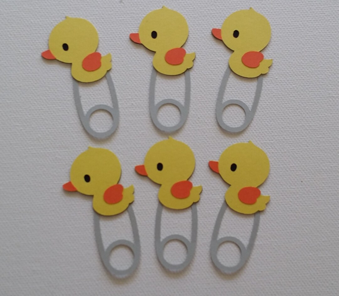 Duck With Safety Pin Die Cut Set of 6 - Etsy