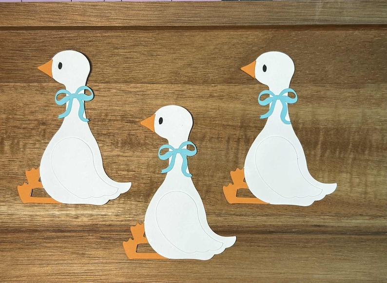 Silly Goose Die Cut Set of 3, Sitting Goose, Silly Goose Birthday, One ...