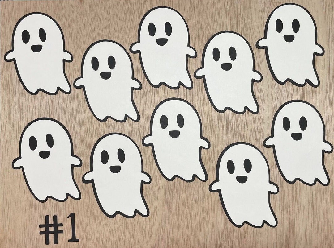 Ghost Die Cut Set of 10, Halloween Ghost Die Cuts - Etsy