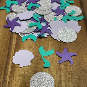 100 Piece Mermaid Confetti, Mermaid Party, Under the Sea Confetti ...