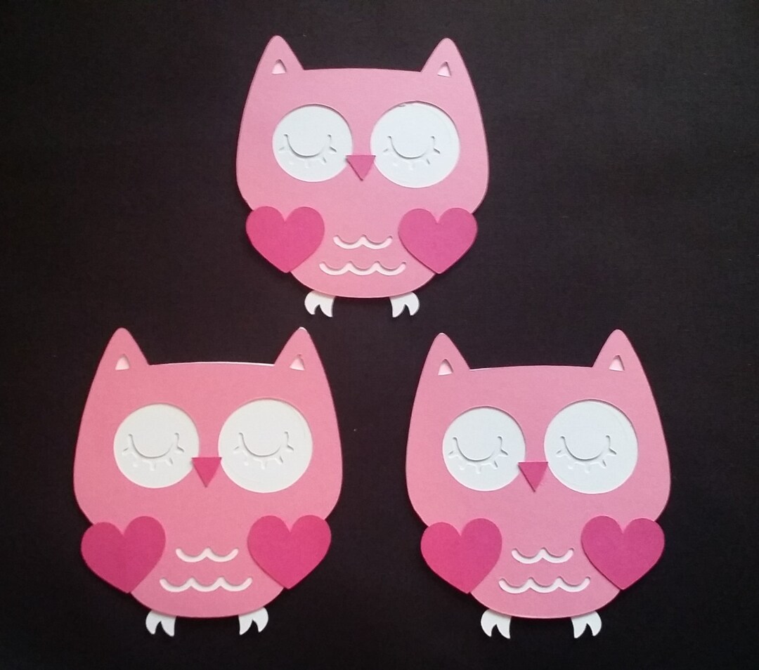 Owl Die Cut Set of 3 - Etsy