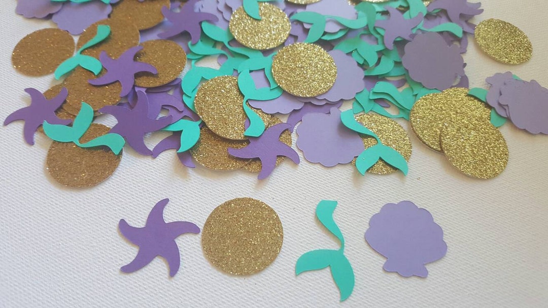 100 Piece Mermaid Confetti, Mermaid Party, Under the Sea Confetti ...