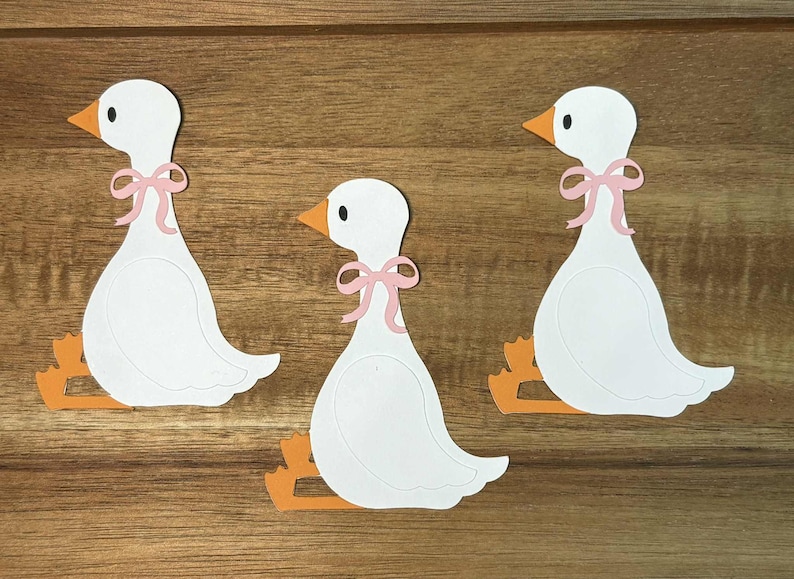 Silly Goose Die Cut Set of 3, Sitting Goose, Silly Goose Birthday, One ...