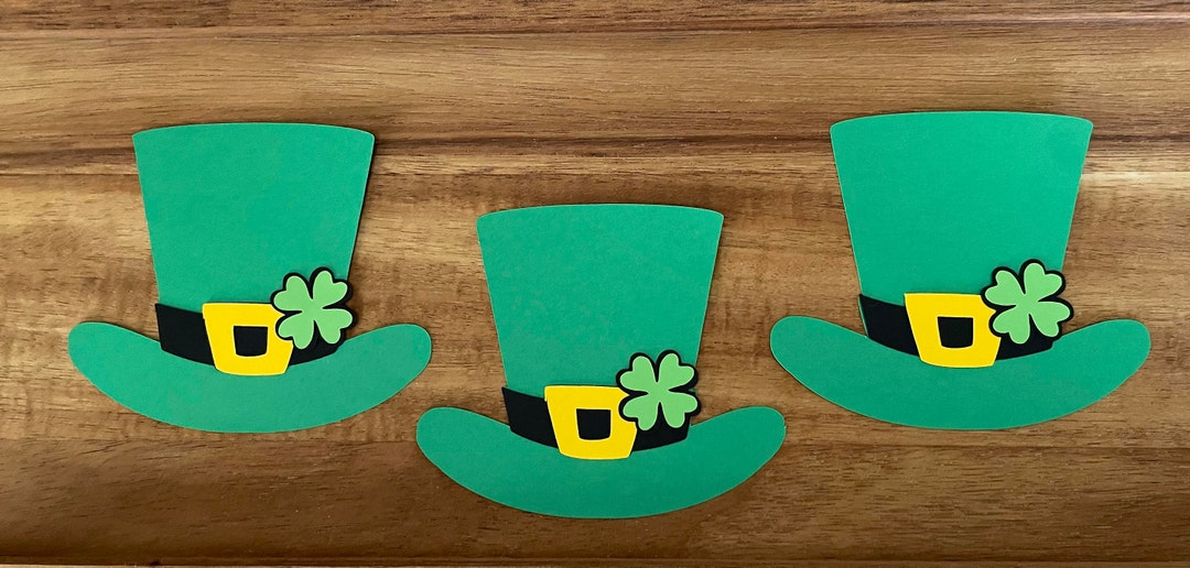 Leprechaun Hat Die Cut Set of 3, St. Patricks Day Die Cuts, St ...