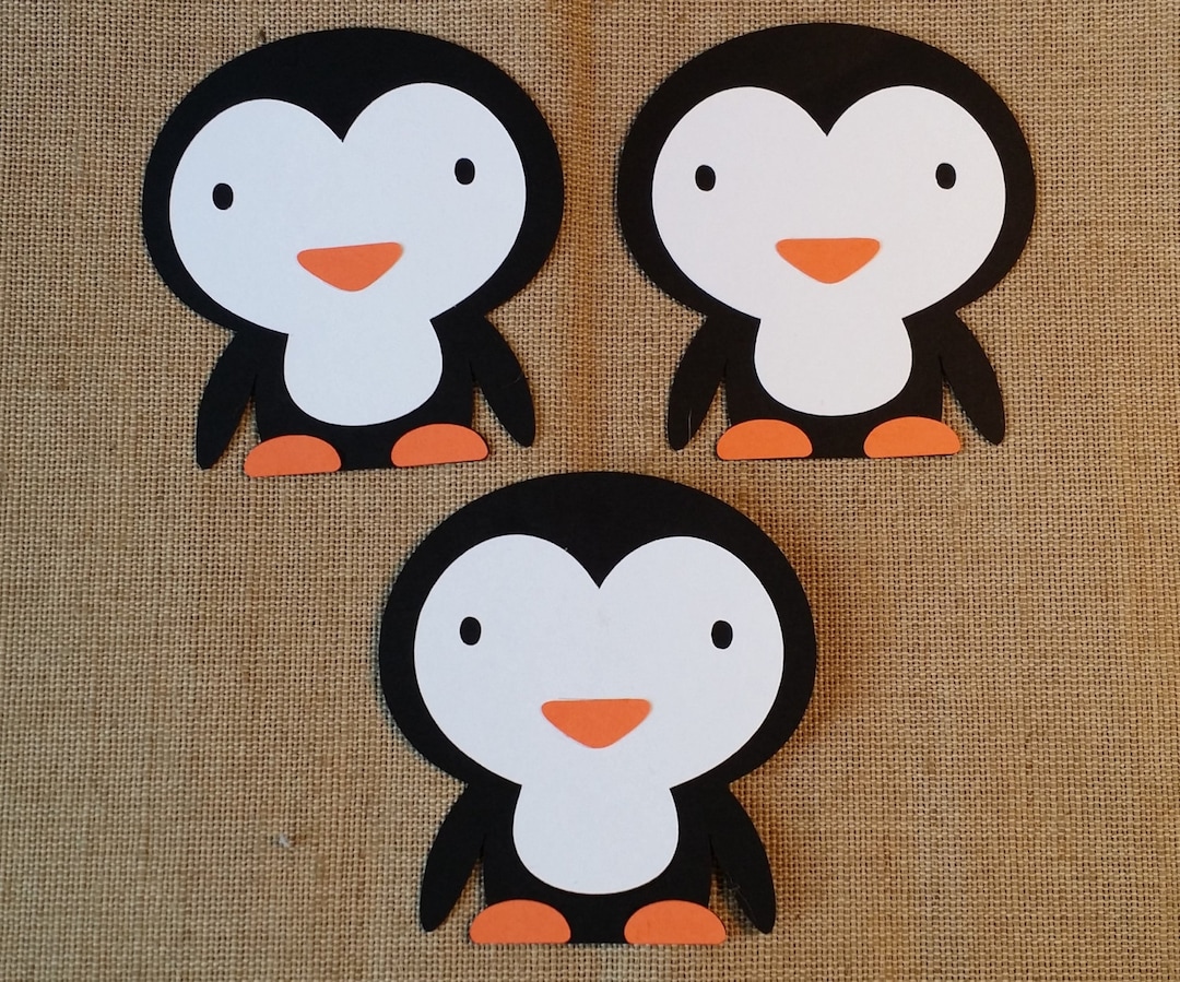 Penguin Die Cut Set of 3 - Etsy