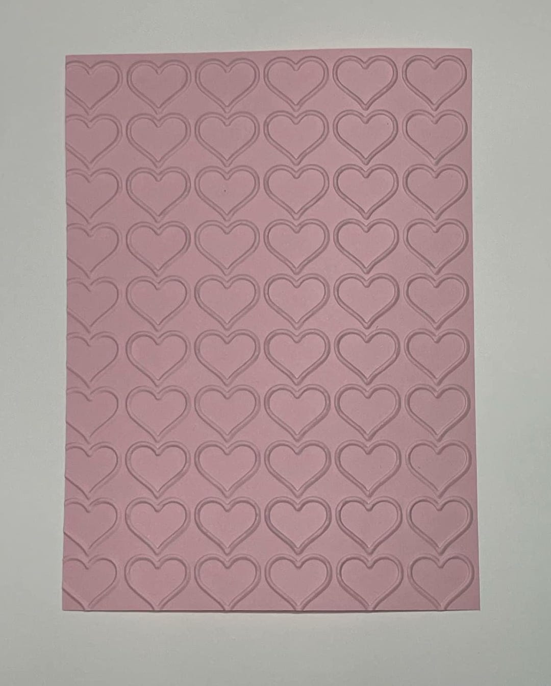 Set of 5 Embossed Heart Cards, Card Making, Embossed Cards, Embossed ...