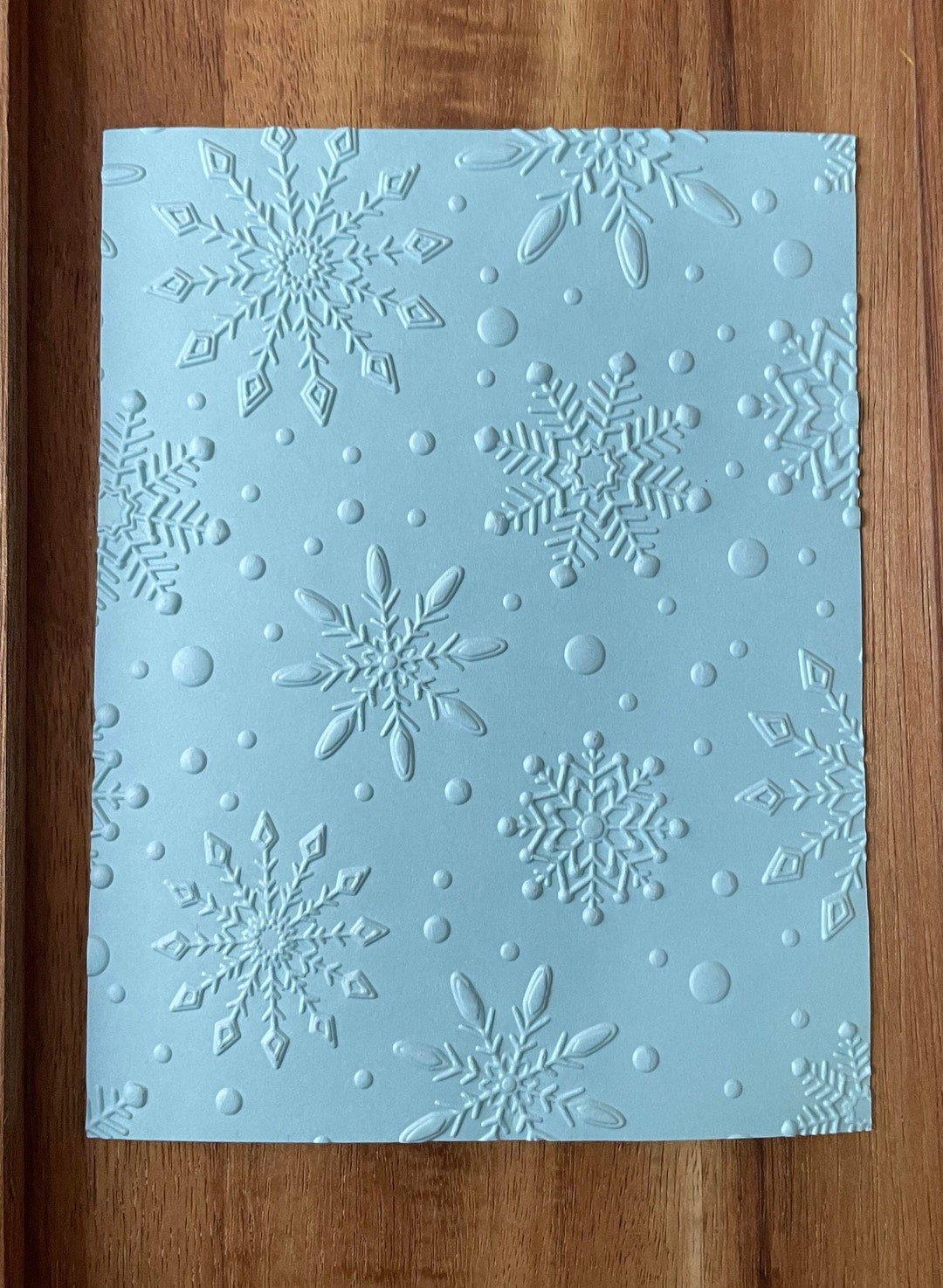 Set of 5 Embossed Snowflake Cards, Card Making, Embossed Cards ...