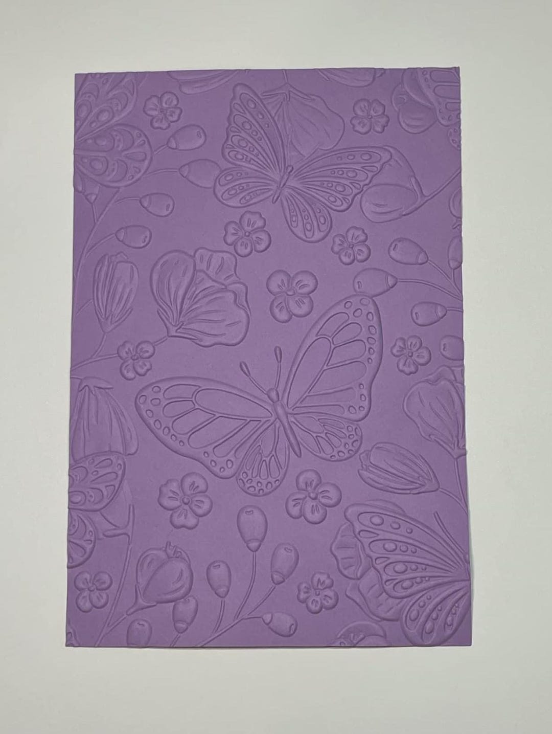 Set of 5 Embossed Butterflies Design Cards, Card Making, Embossed Cards ...